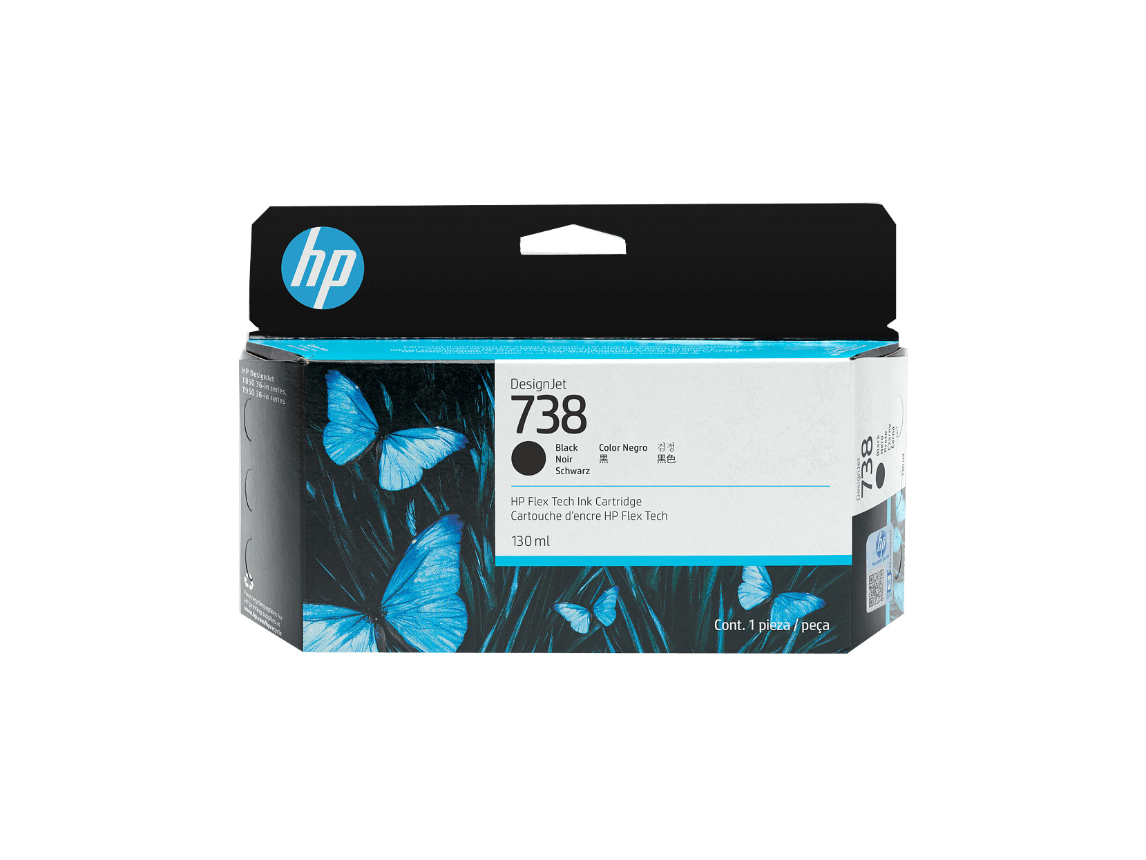 HP 738 130-ml Black DesignJet Ink Cartridge, 498N4A - Walmart.com