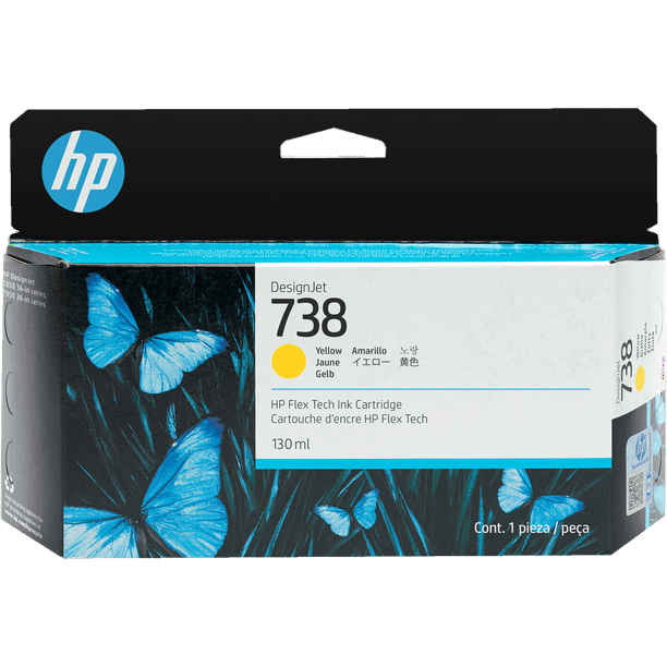 HP 738 130-ml Yellow DesignJet Ink Cartridge, 498N7A - Walmart Business ...