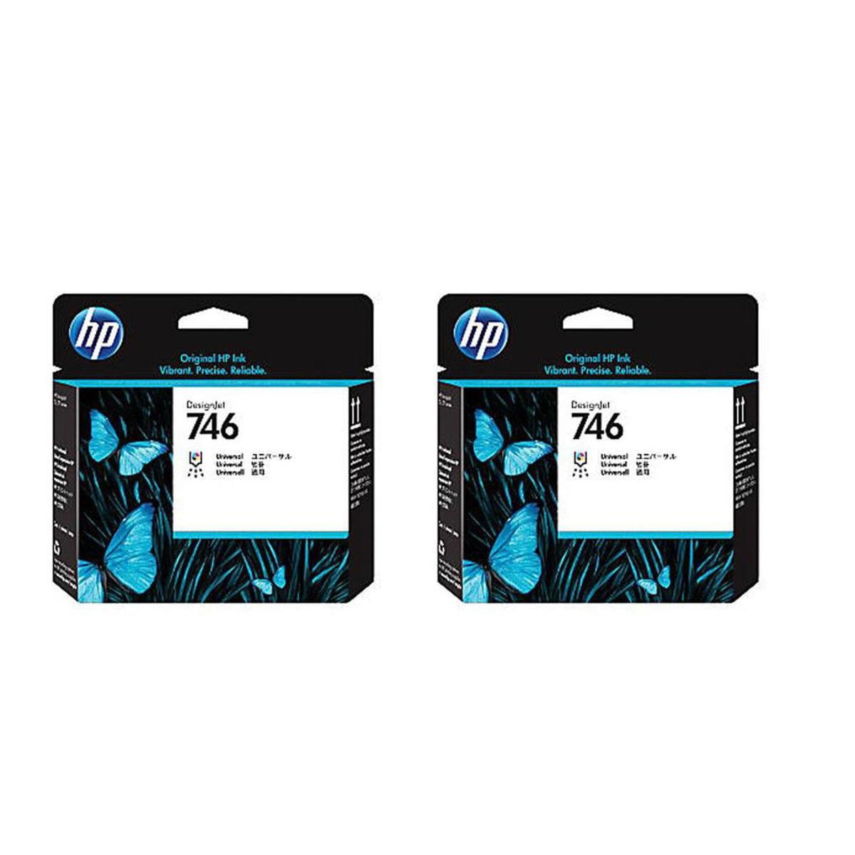 HP 746 Inkjet Printer Cartridges for DesignJet Z6/Z9+, 2 Count, 2 Pack ...