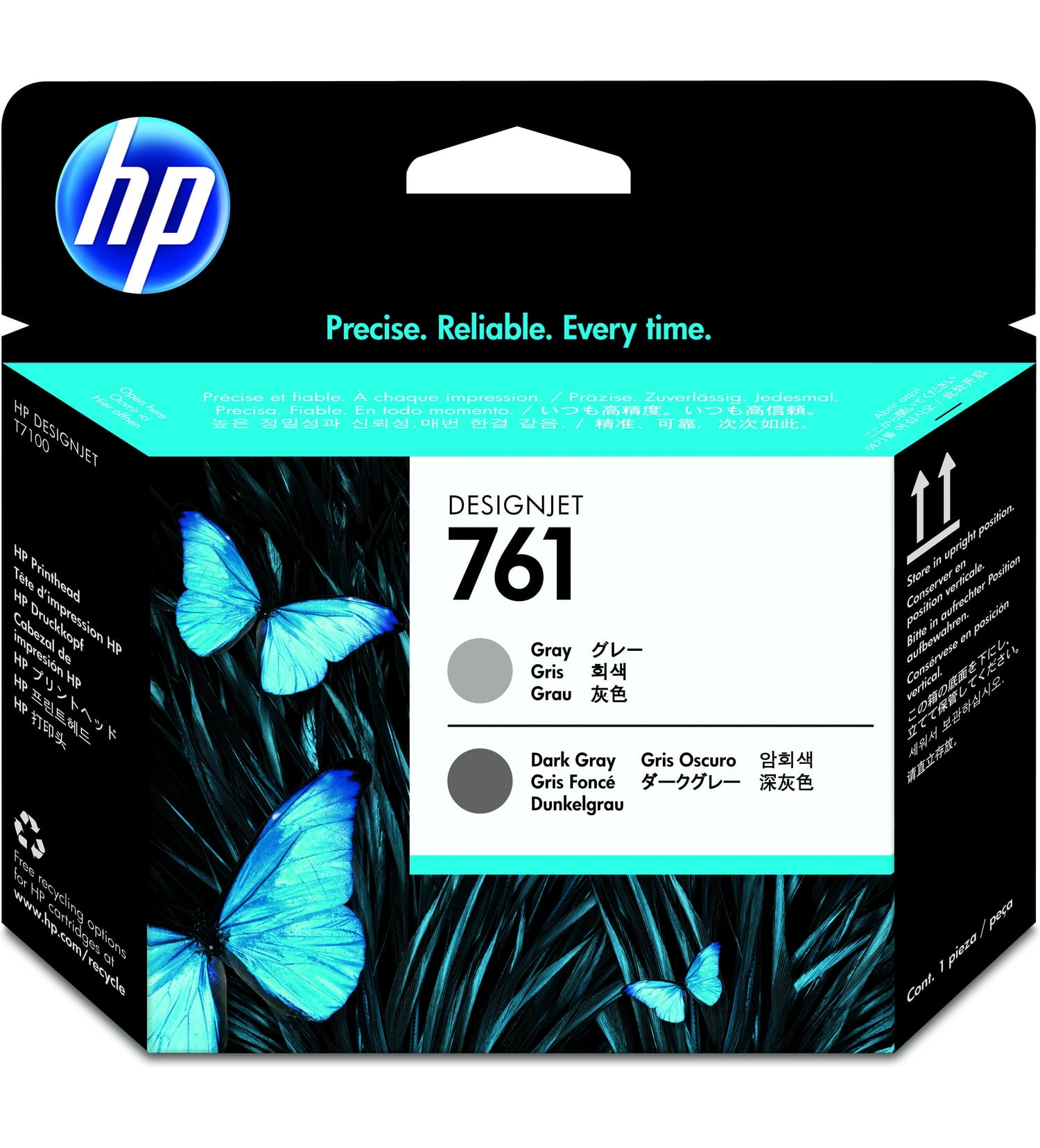 HP 761 Gray/Dark Gray DesignJet Printhead, CH647A - Walmart.com