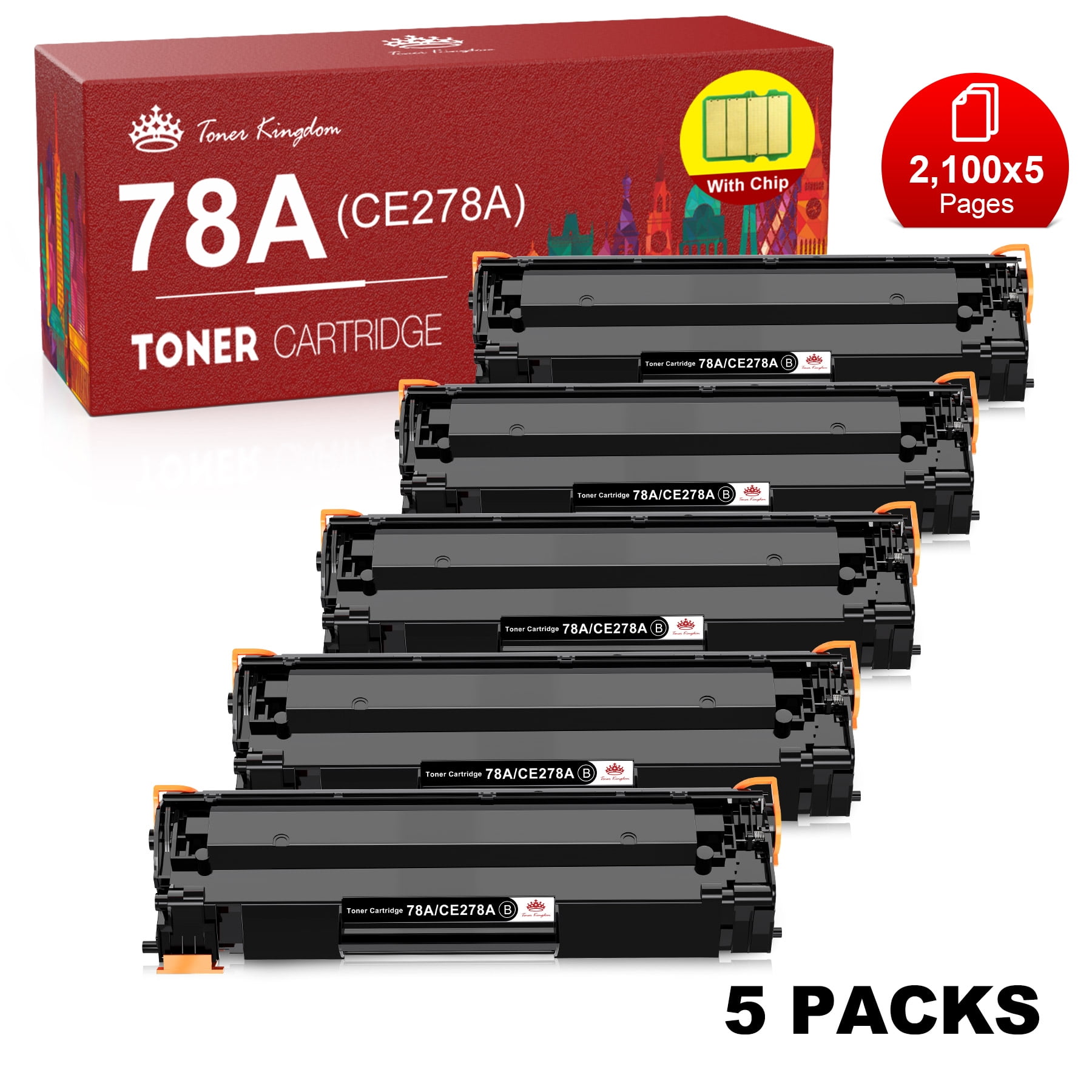 HP 78A CE278A Black Toner Cartridges CE278A 78A Toner Cartridges Compatible With HP Laserjet Pro ...