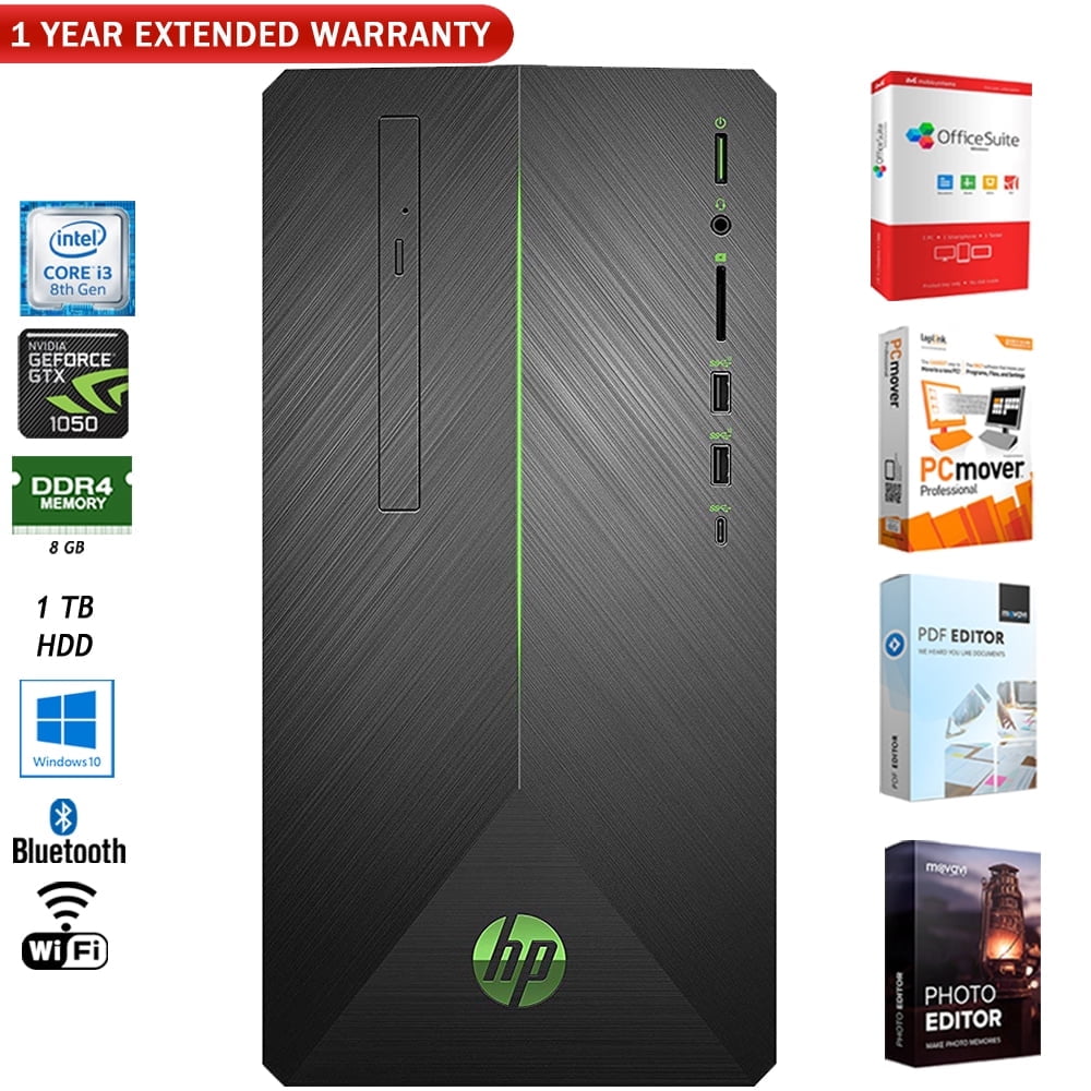 HP 790-0010 Pavilion Intel i3-8100 8GB RAM, 1 TB Gaming Desktop ...