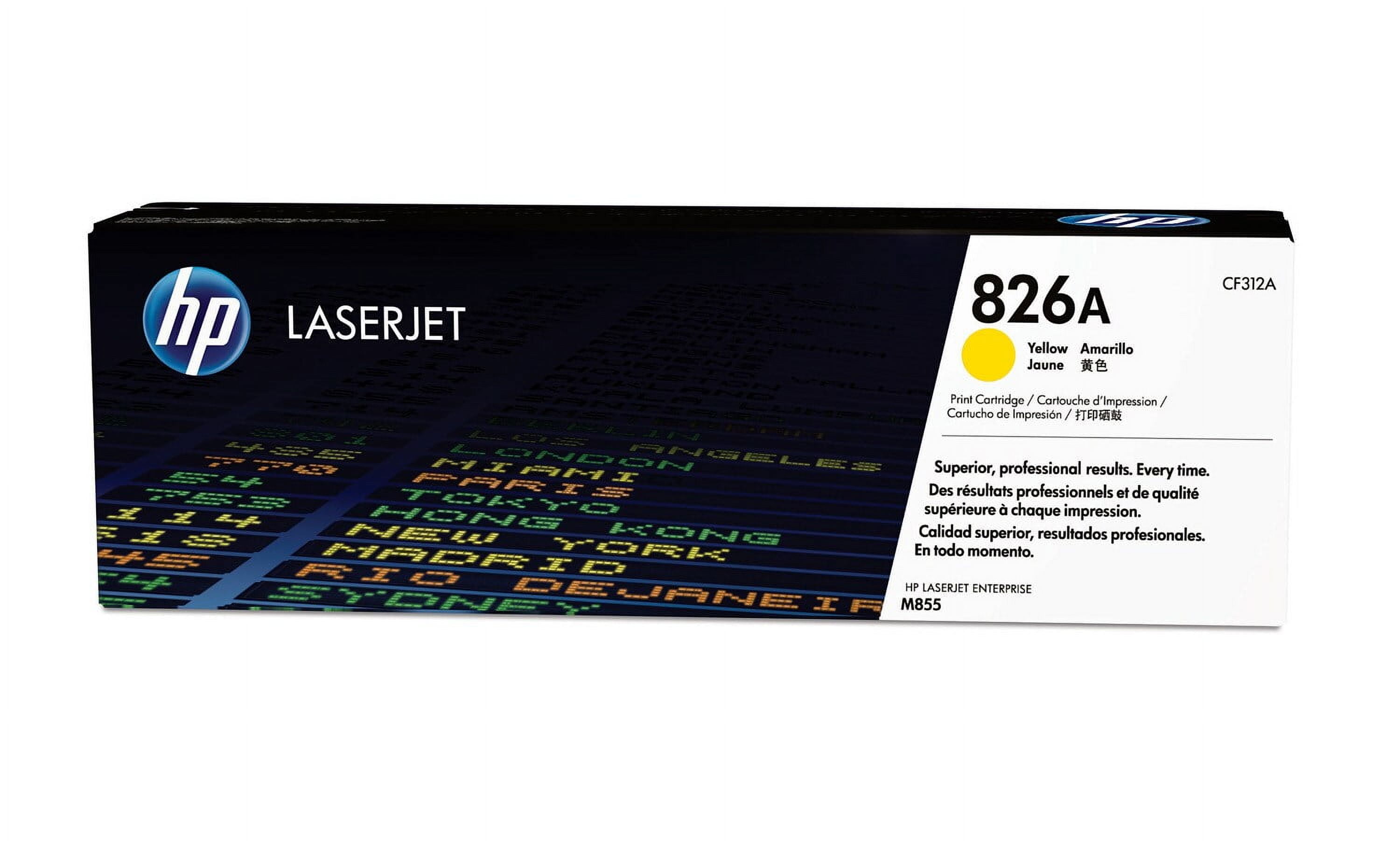 HP 826A Yellow Original LaserJet Toner Cartridge, ~31,500 pages, CF312A ...