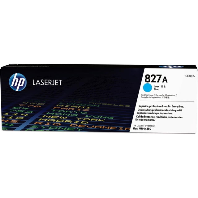HP 827A Color LaserJet Enterprise Flow M880/M855 Cyan Multifunctional ...