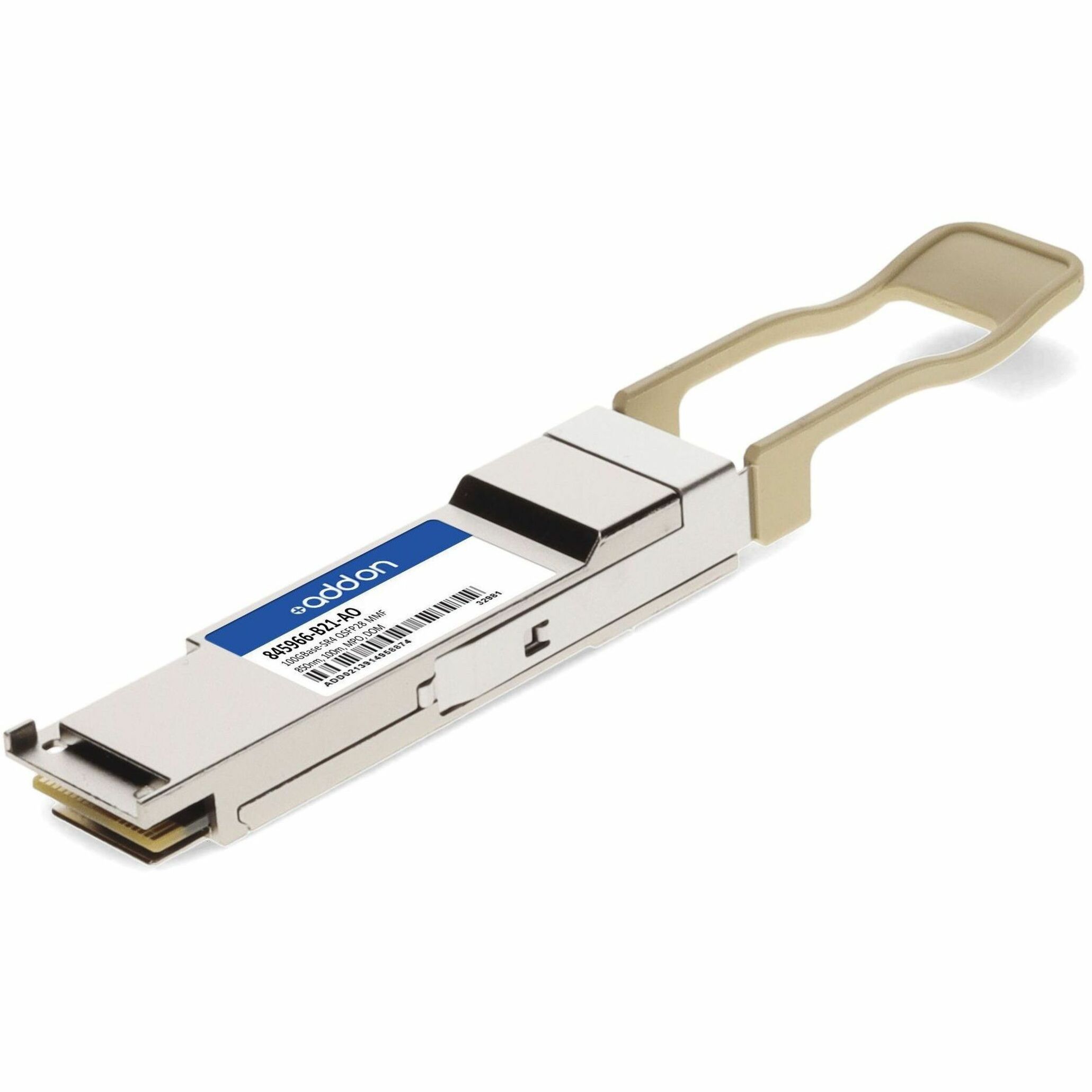 AddOn HP 845966-B21 Compatible TAA 100GBase-SR4 QSFP28 Transceiver (MMF, 850nm, 100m, MPO, DOM ...
