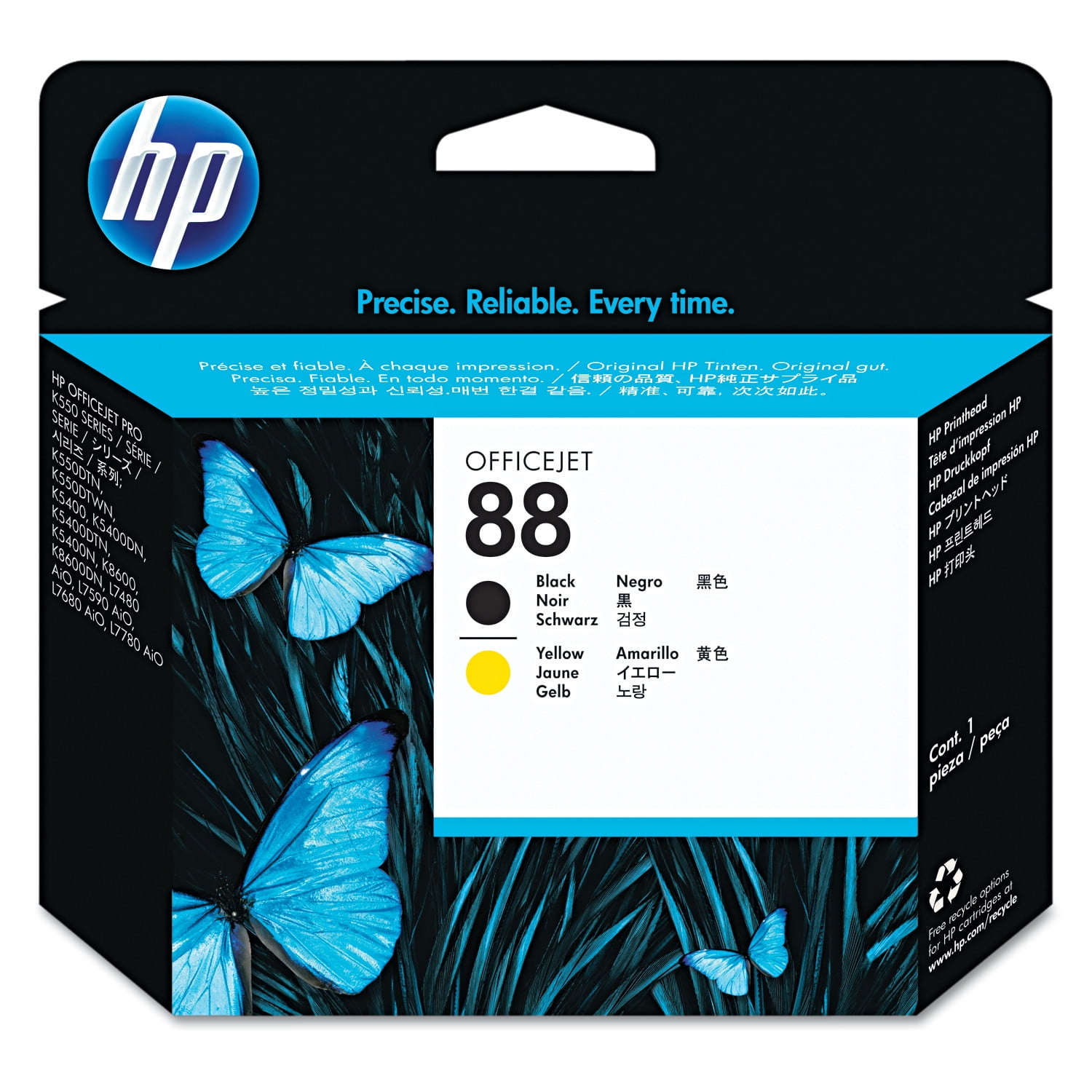 HP 88 Black/Yellow Printhead (C9381A) - Walmart.com