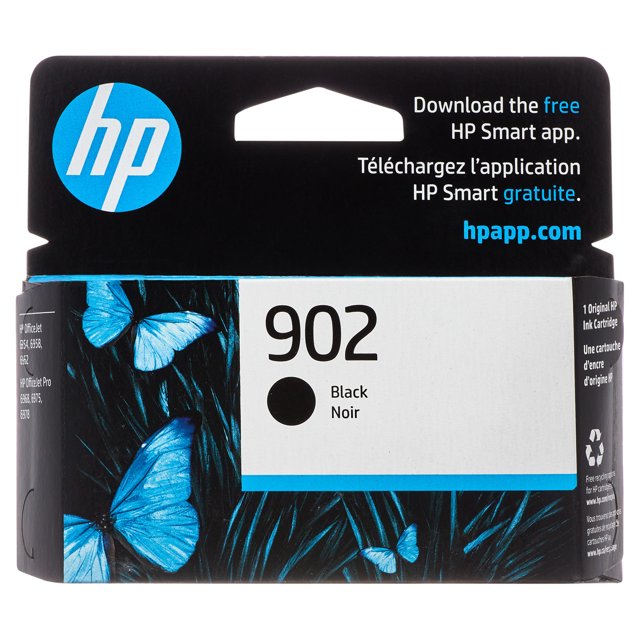 HP 902 Black Ink Cartridge (T6L98AN) - Walmart.com