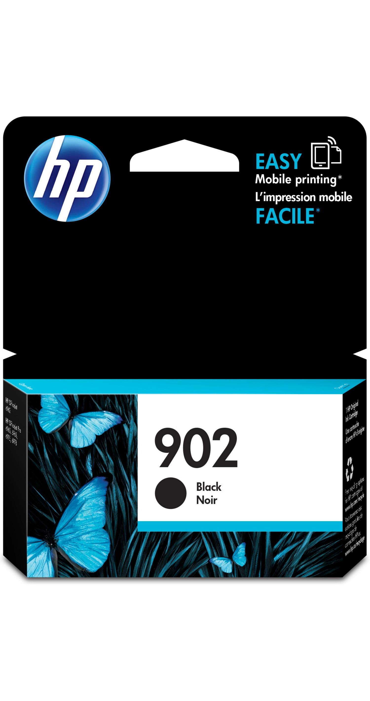 HP 902 Original Black Ink Cartridge, ~300 Pages, T6L98AN#140 - Walmart.com