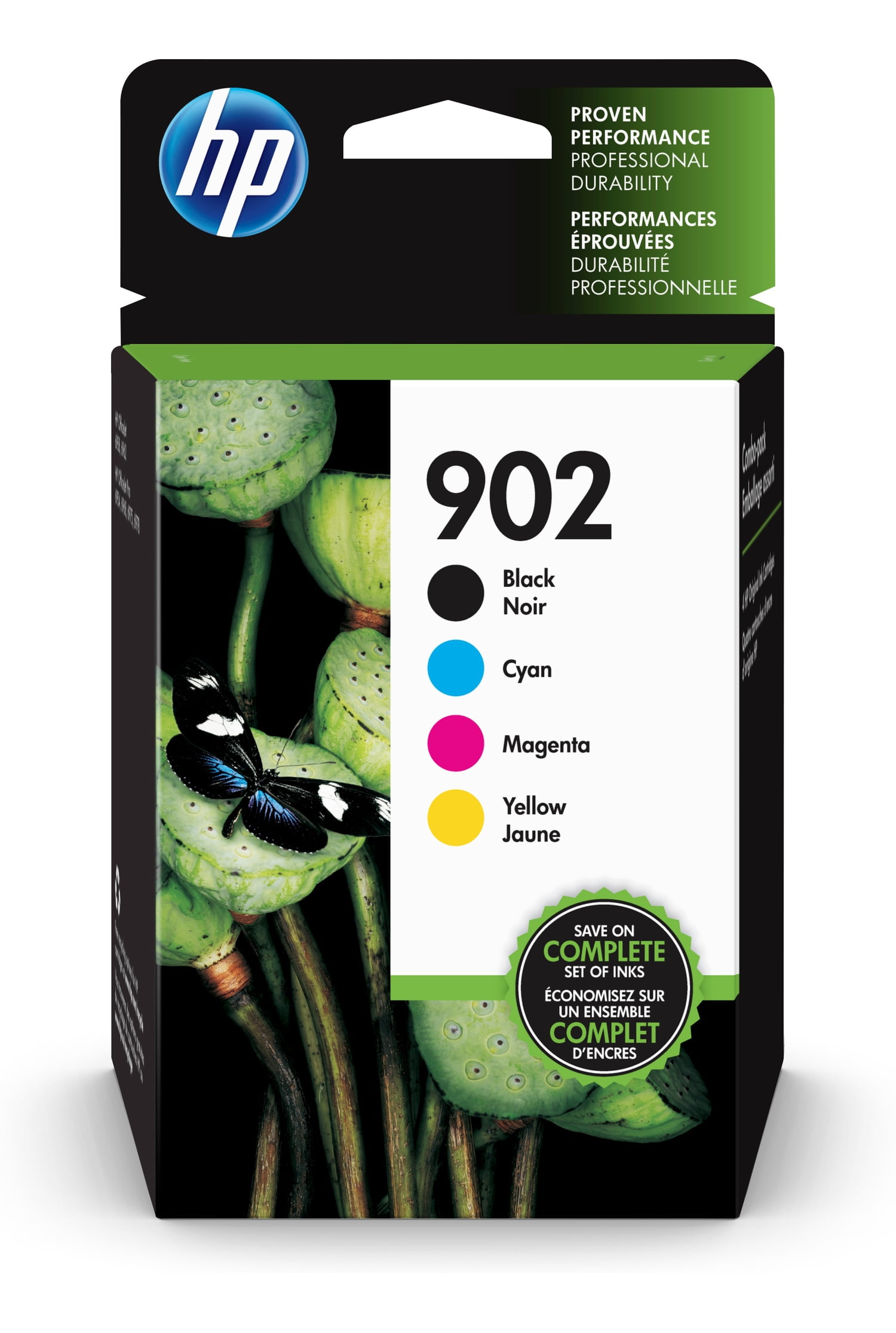 HP 902 Printer Ink Cartridges: Black, Cyan, Magenta, Yellow (X4E05AN ...
