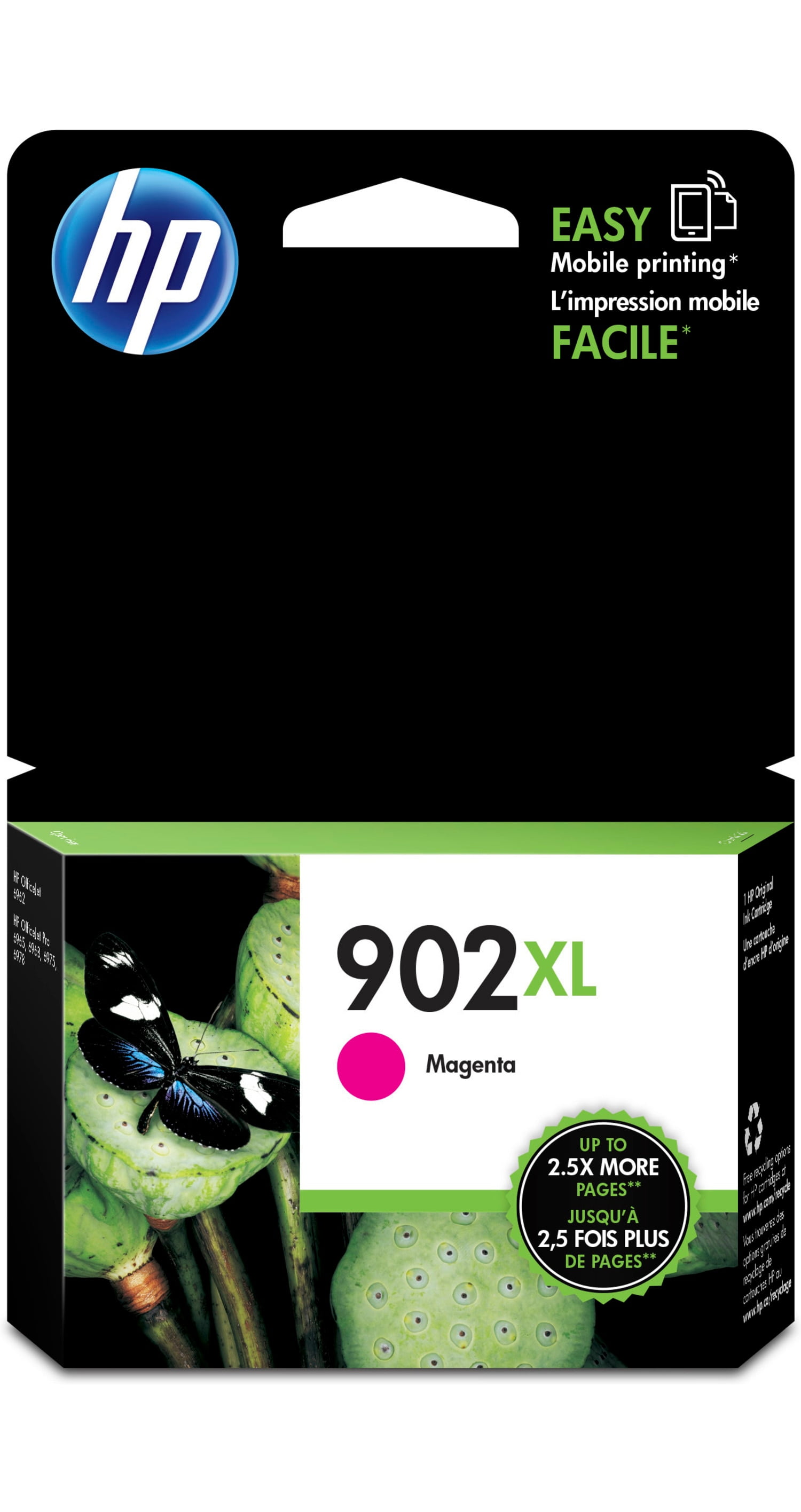 HP 902XL High Yield Magenta Original Ink Cartridge, ~750 pages, T6M06AN ...