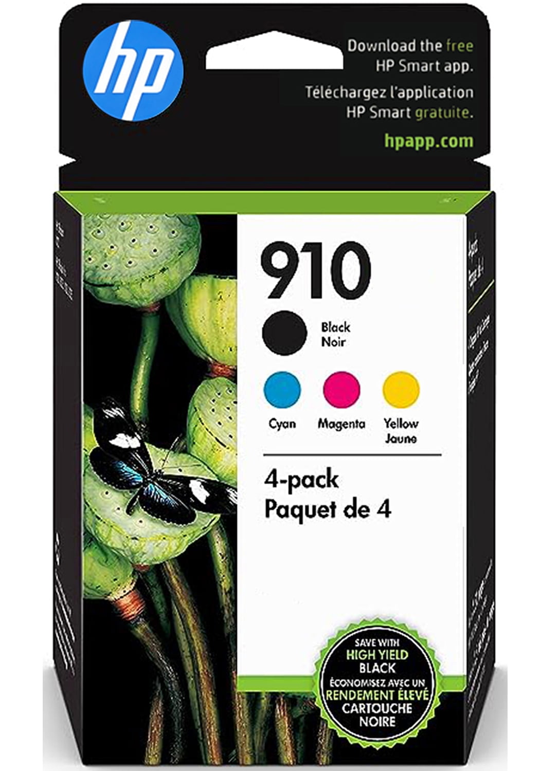 HP 910 Ink Cartridges Combo Pack | 910 HP Ink | 910 HP Printer Ink with Ink for OfficeJet 8025e ...