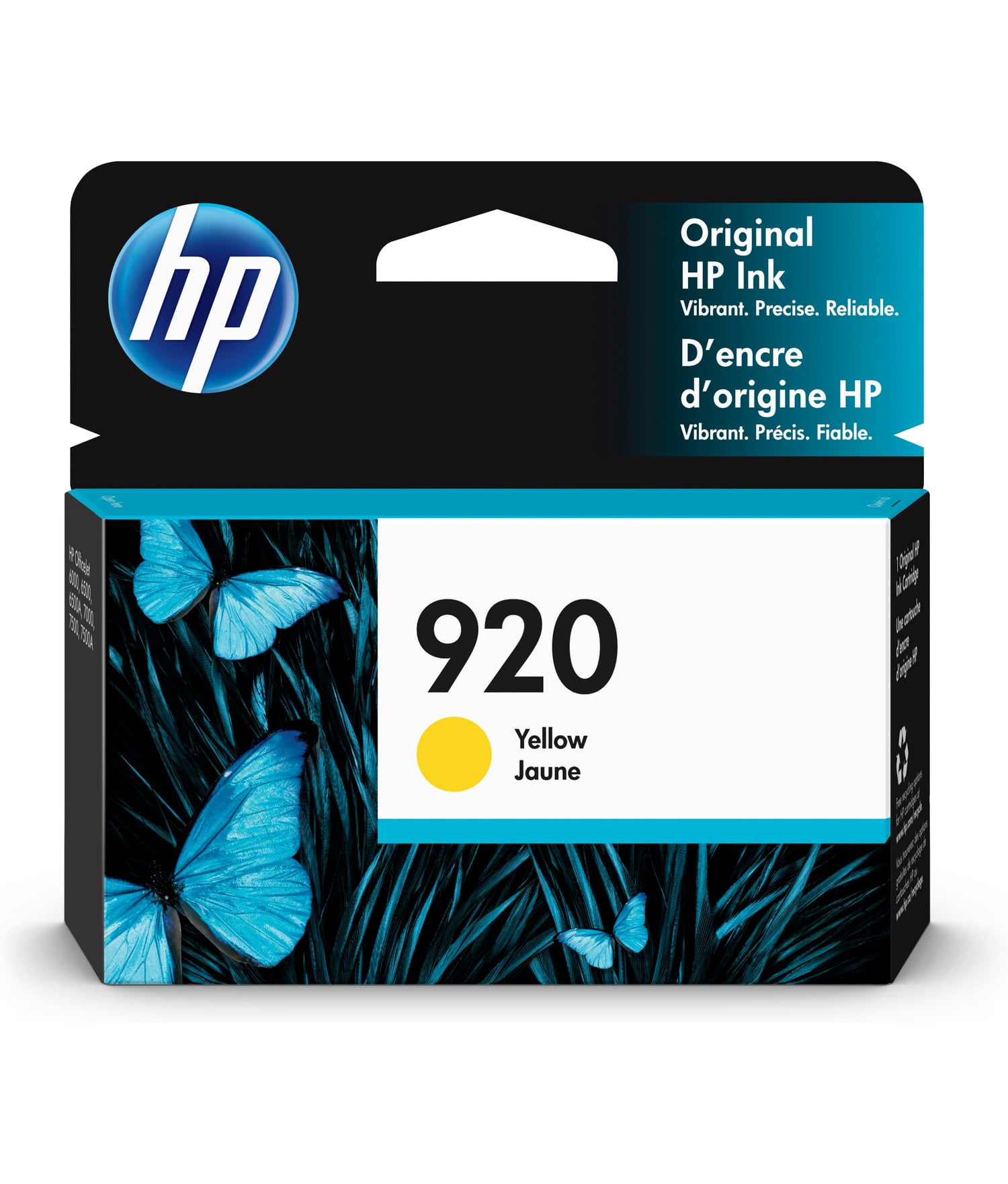 HP 920 Yellow Original Ink Cartridge, ~300 pages, CH636AN#140 - Walmart.com