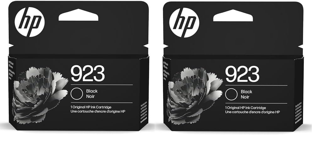HP 923 2-Pack Black Ink Cartridge HP923 | Works OfficeJet 8120 Series ...
