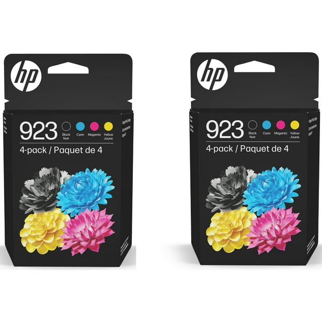 HP 923 CMYK Original Ink Cartridge 4-Pack 2-Pack - Walmart.com