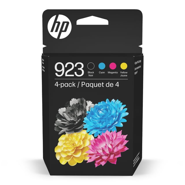 HP 923 CMYK Original Ink Cartridge 4-Pack for Professional Quality ...