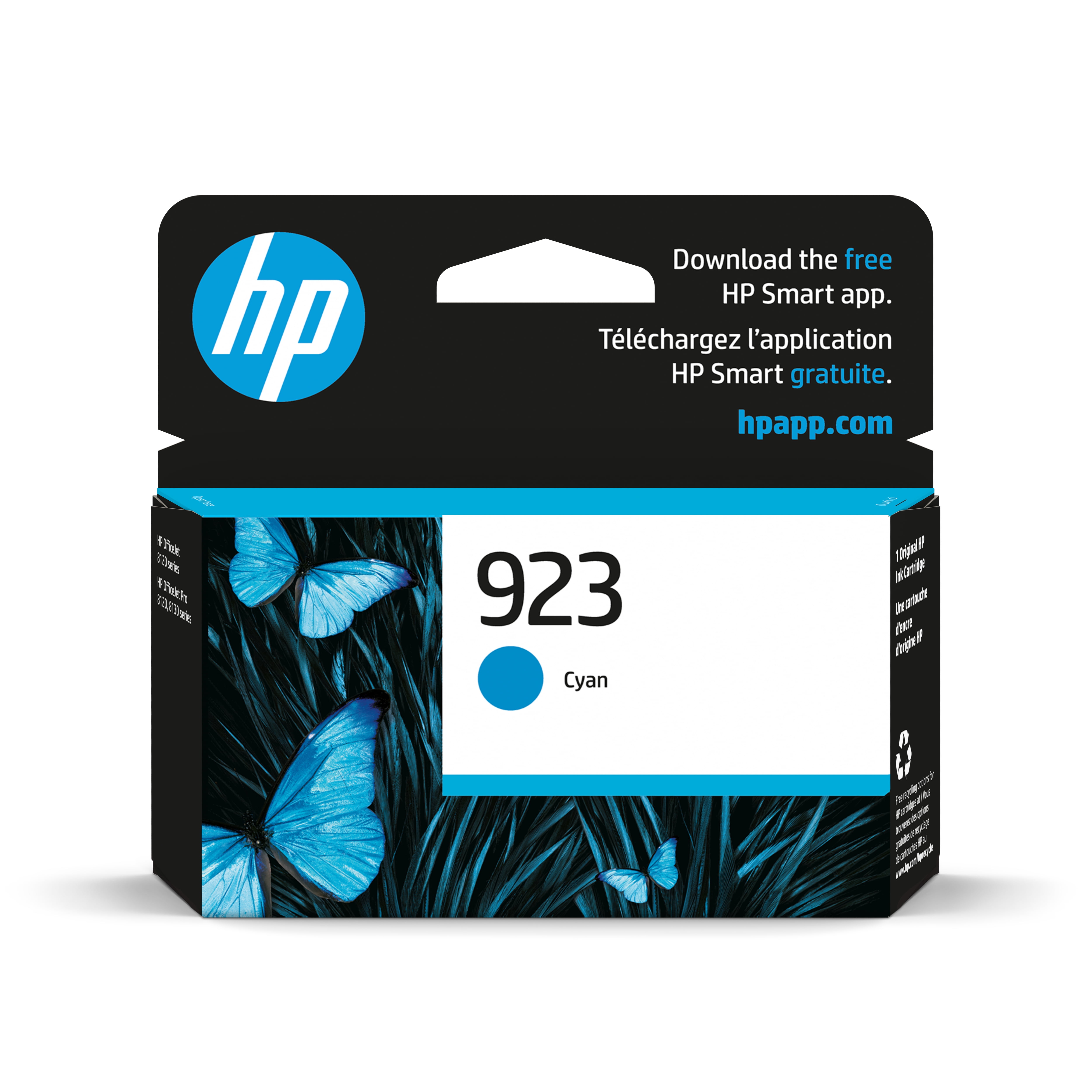 HP 923 Cyan Original Ink Cartridge - Walmart.com