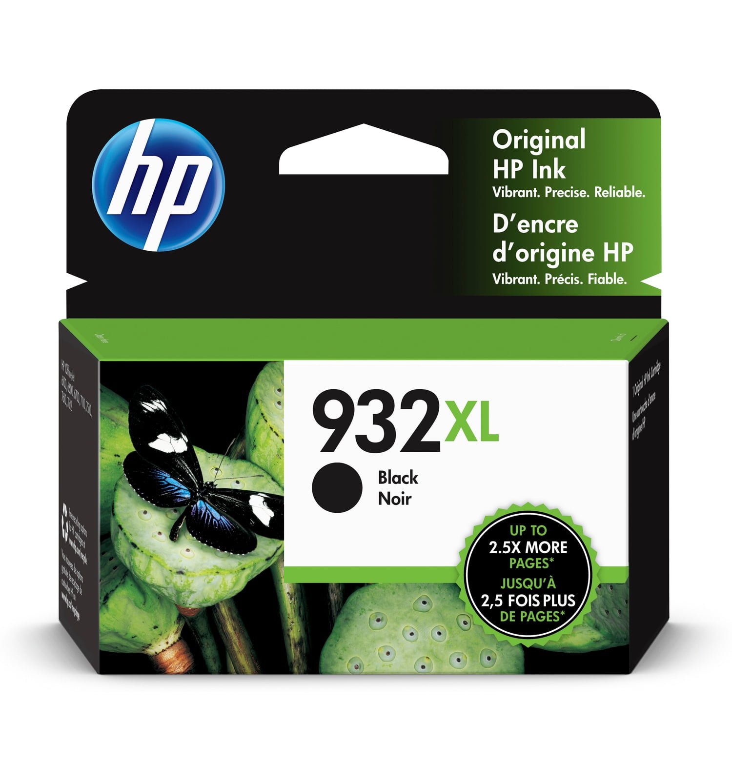 HP 932XL High Yield Black Original Ink Cartridge, Laser-Quality, Fade-Resistant, 1000 Pages ...