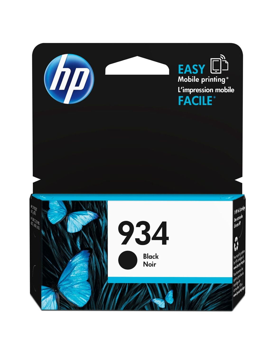 HP 934 Black Original Ink Cartridge, ~400 pages, C2P19AN#140 - Walmart ...