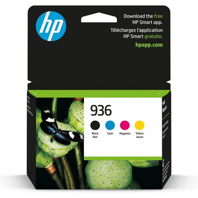 HP Original 936 CMYK Ink Cartridge 4-Pack for Professional Quality ...