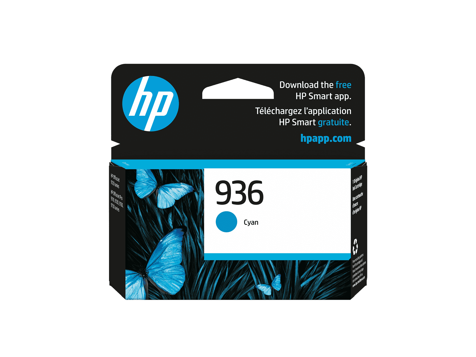 HP 936 Cyan Original Ink Cartridge, ~800 pages, 4S6U9LN - Walmart.com