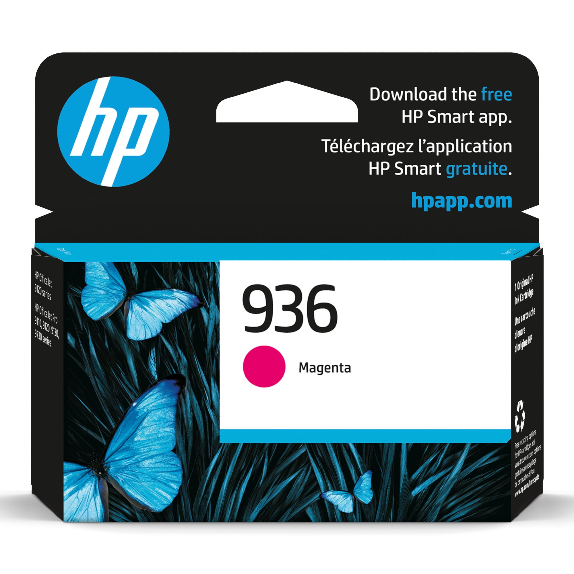HP 936 Magenta Ink Cartridge, ~800 Pages, (4S6V0LN) - Walmart.com
