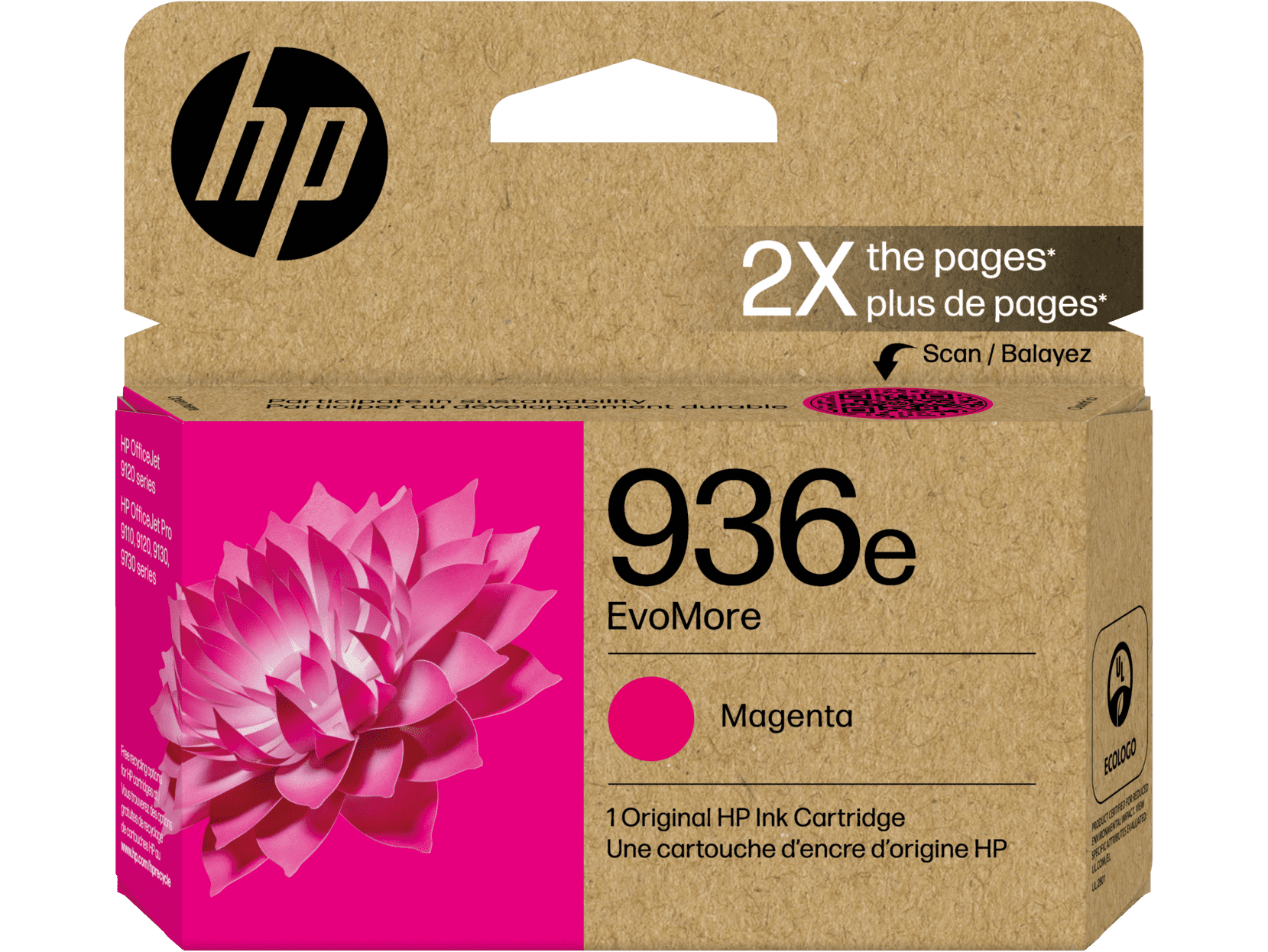 HP 936e EvoMore Original Magenta Ink Cartridge, 1,650 pages, 4S6V4LN ...