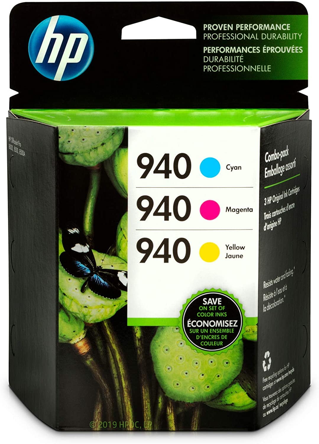 HP 940 Ink Cartridges - Cyan, Magenta, Yellow, 3 Cartridges (CN065FN ...