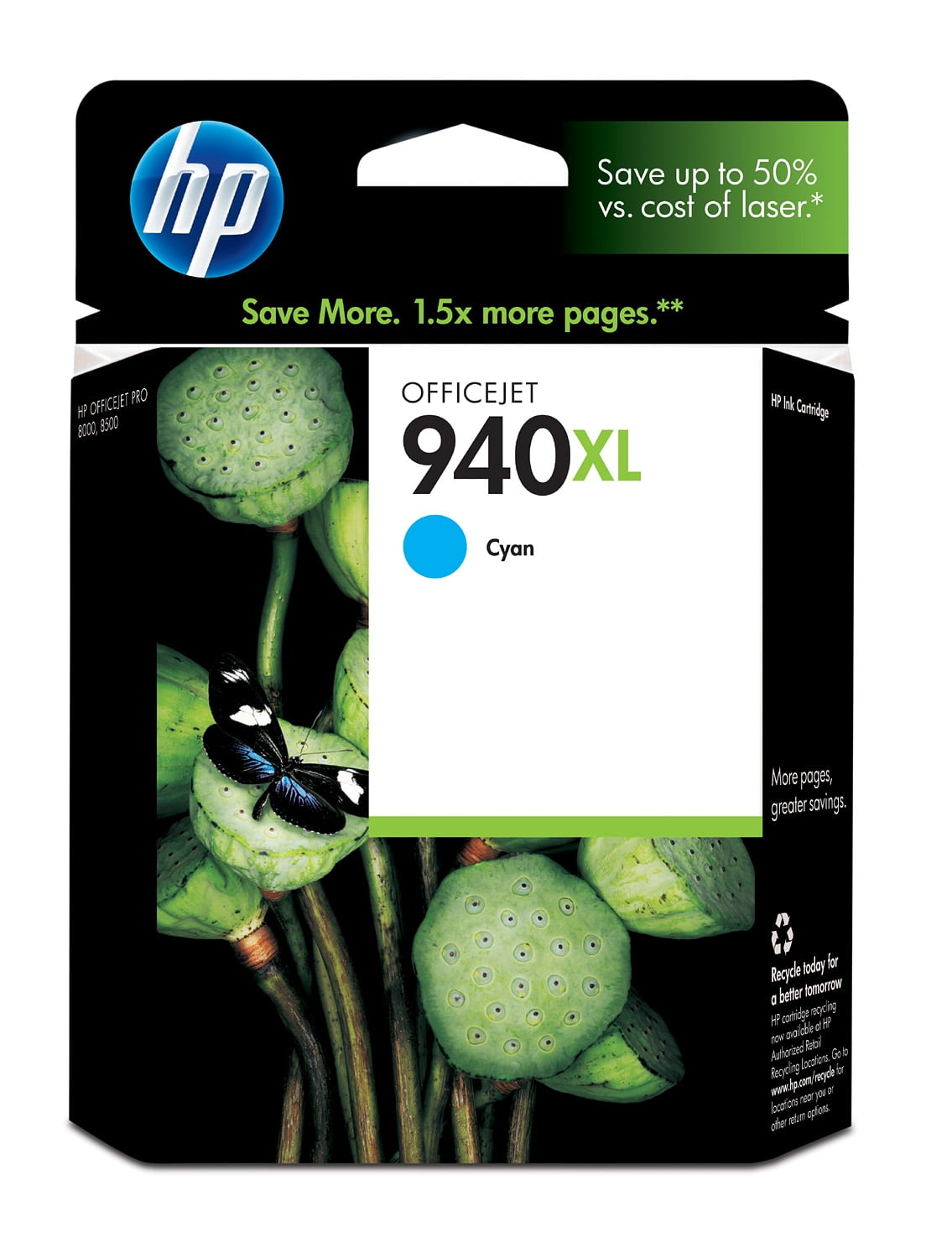 HP 940XL High Yield Cyan Original Ink Cartridge, ~1,400 pages - Walmart.com