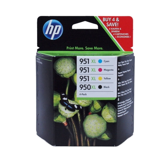 HP 950XL/951XL Combo Pack Black/Tri-color Original Ink Cartridges ...