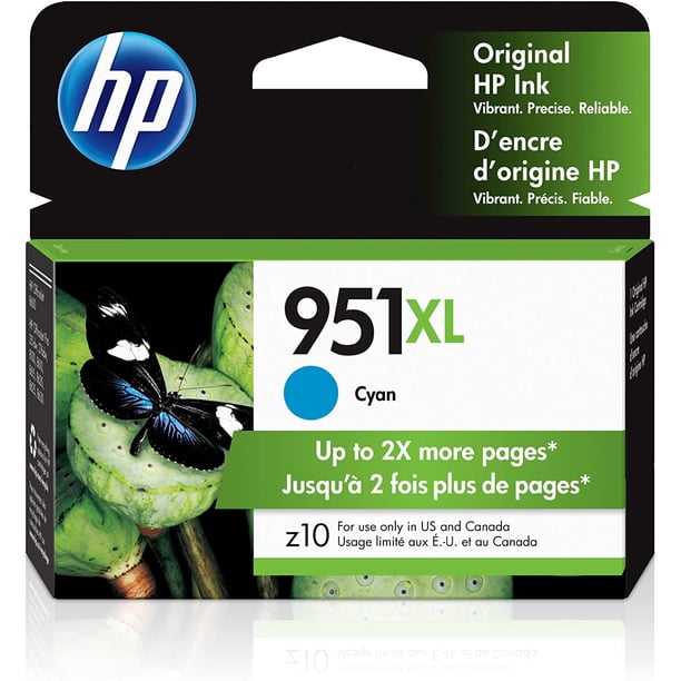HP 951XL High Yield Cyan Original Ink Cartridge (CN046AN)(Single Pack ...