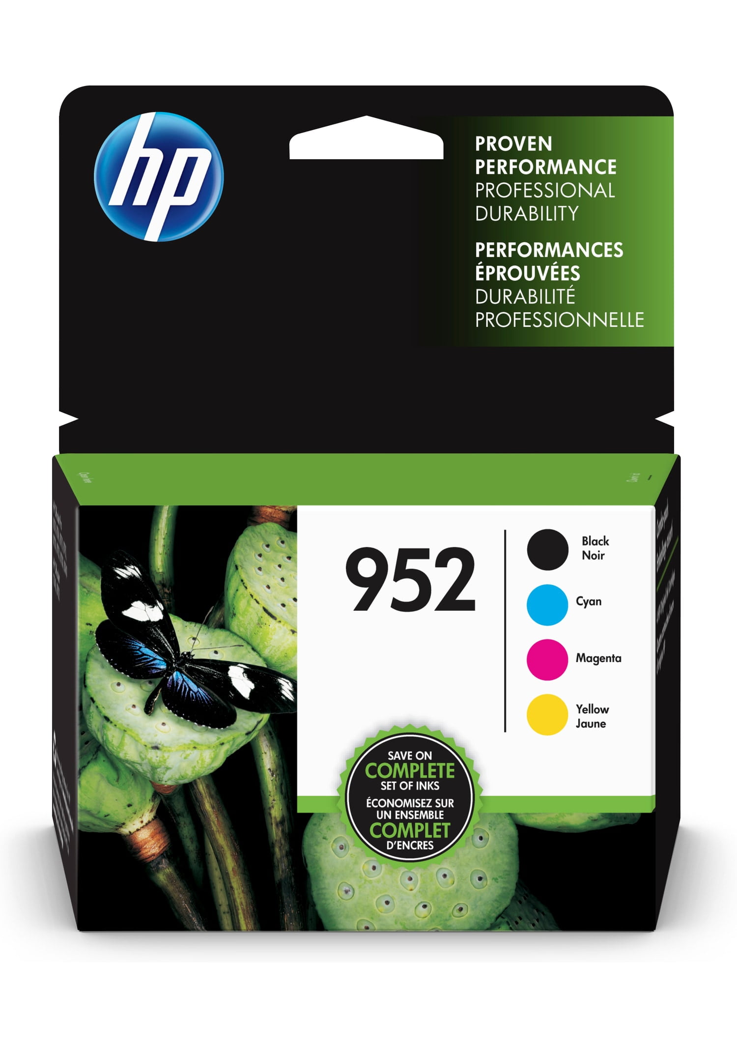 HP 952 4-pack Black/Cyan/Magenta/Yellow Original Ink Cartridges, ~900 ...