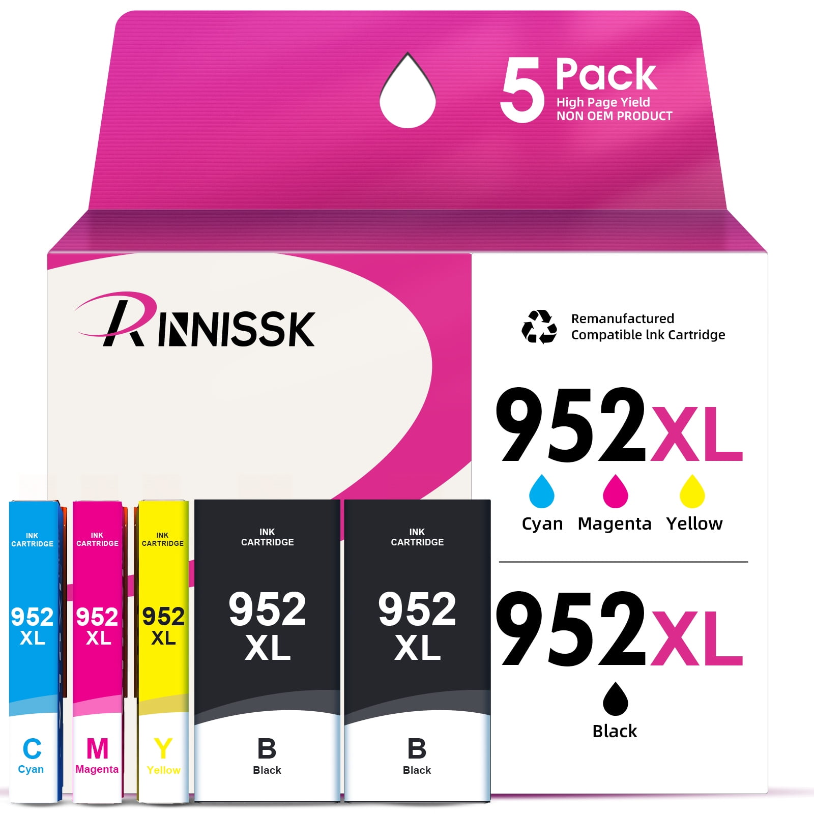 HP 952 Ink Cartridges | HP Ink 952 | HP 952 Black Cyan Magenta Yellow ...