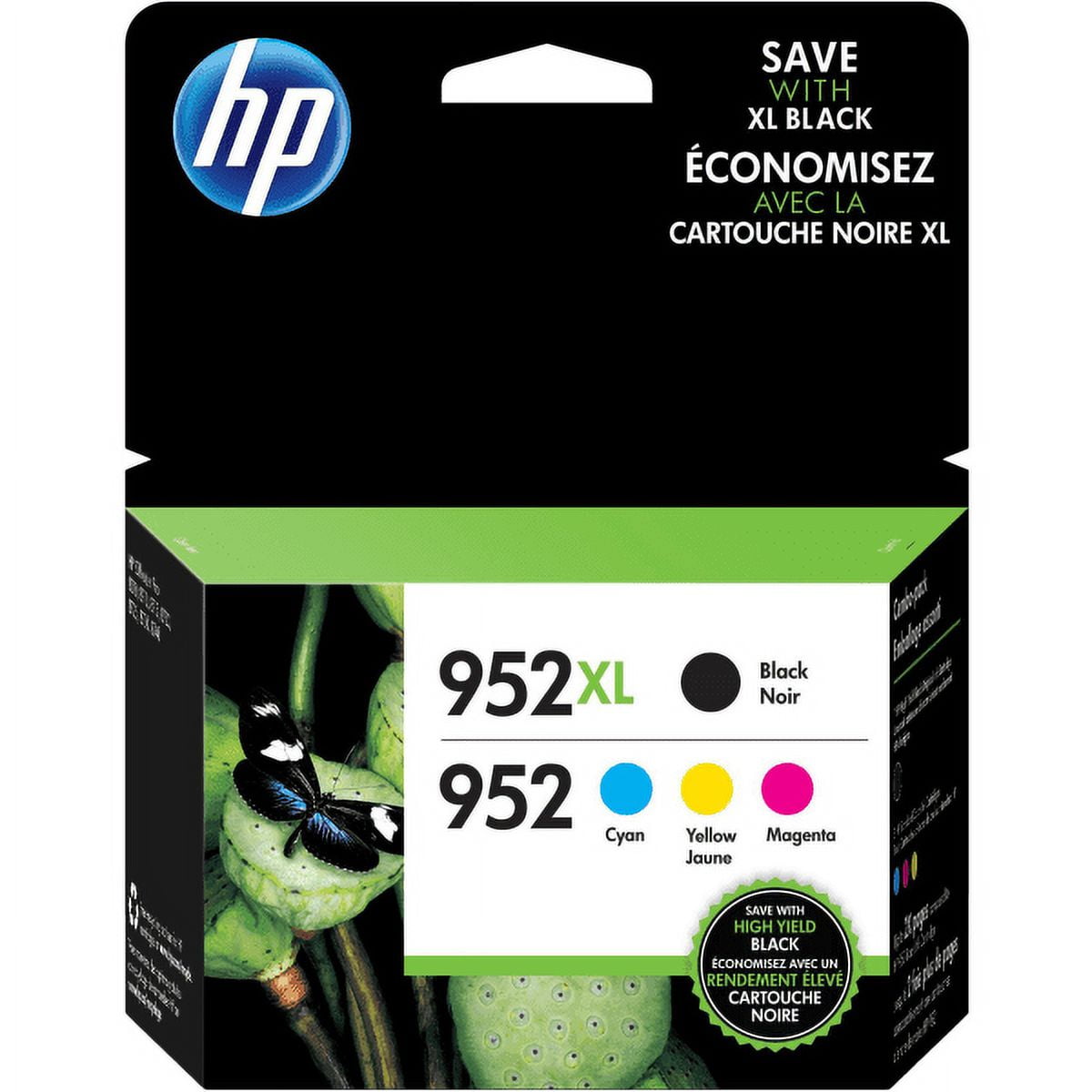 HP 952XL/952 High Yield Black and HP 952 Cyan/Magenta/Yellow Ink ...