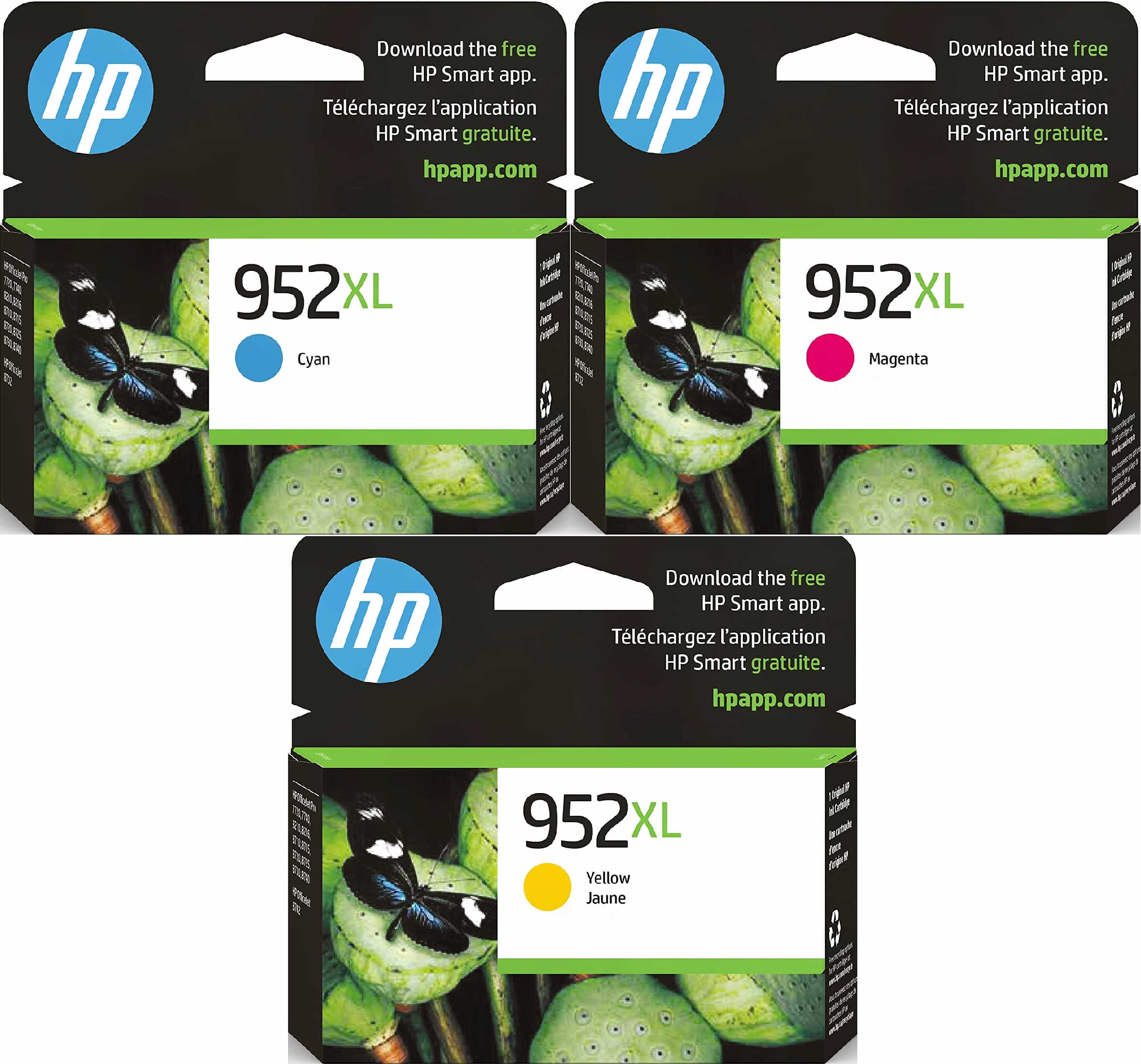 HP 952XL Color (1 952XL Cyan, 1 952XL Magenta, 1 952XL Yellow) - Walmart.com