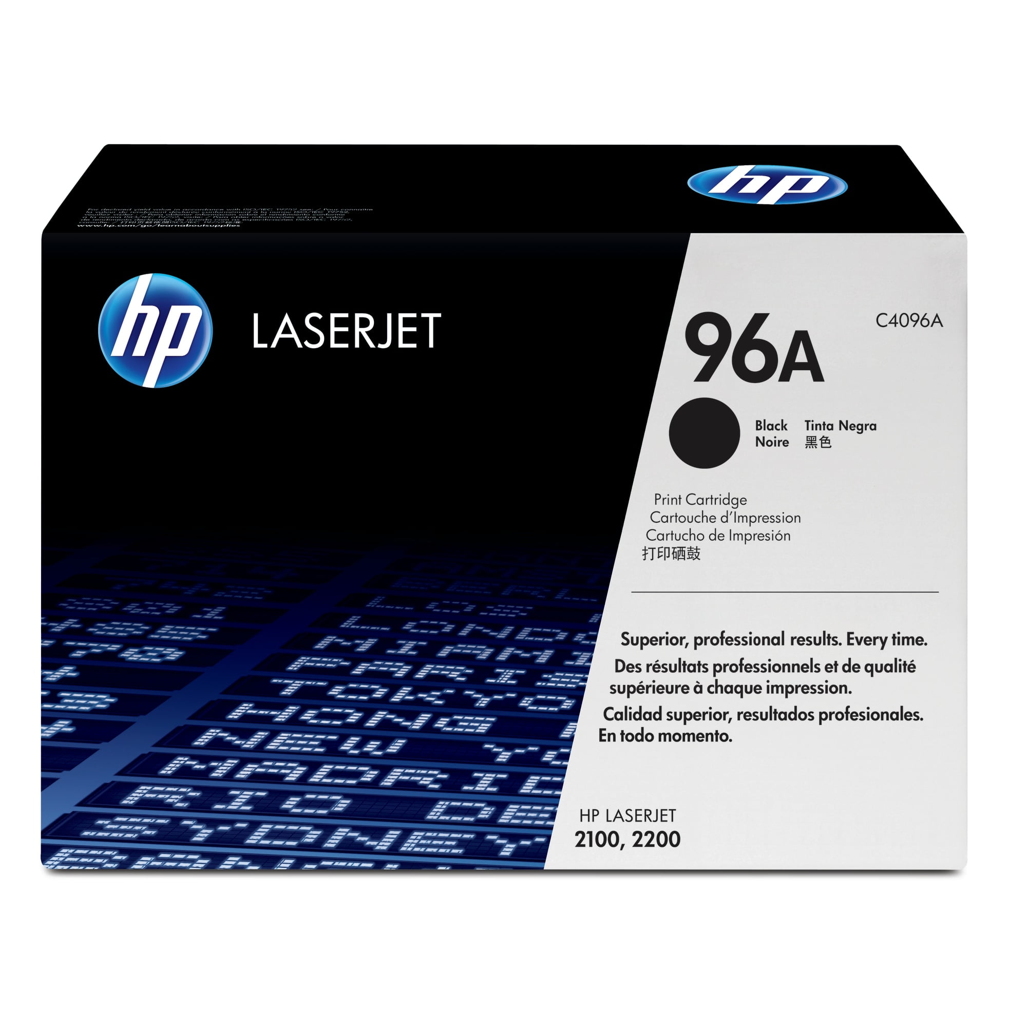 HP Original 96A (C4096A) Black LaserJet Toner Cartridge for Printer ...