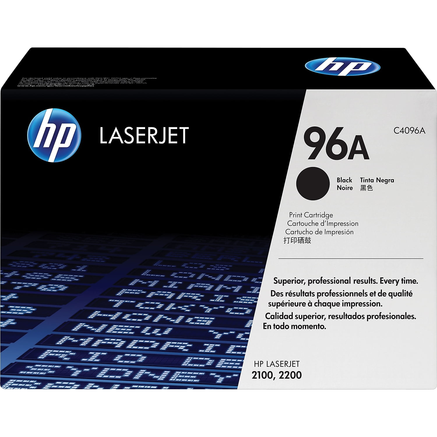 HP Original 96A (C4096A) Black LaserJet Toner Cartridge for Printer ...