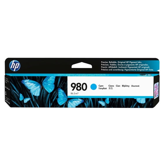 HP 980 Cyan Original Ink Cartridge, ~6,600 pages, D8J07A - Walmart.com