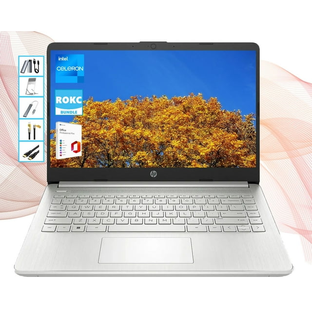 HP AI-Powered 14" HD Laptop with Microsoft Office and 1TB Cloud Storage ...