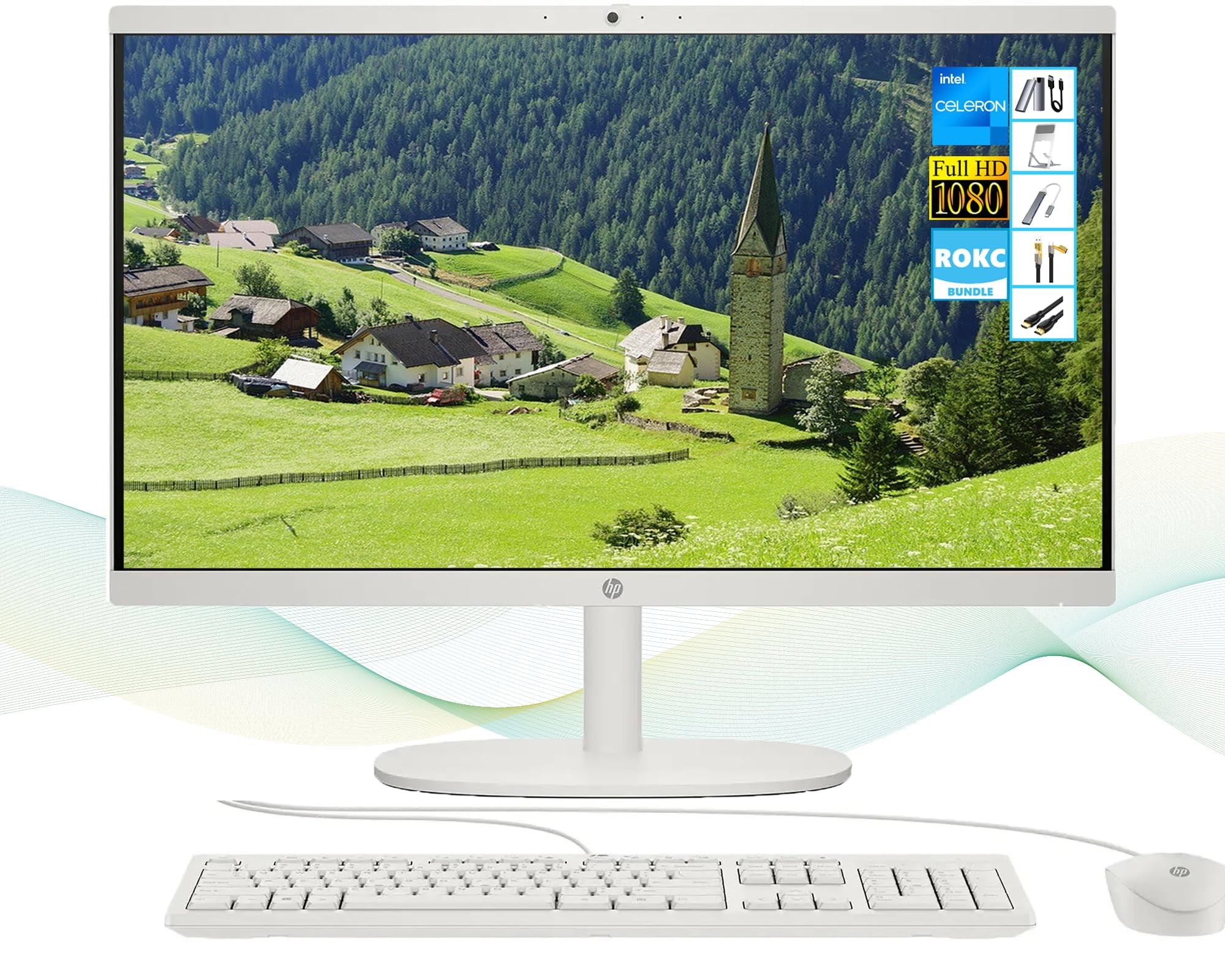 HP AI-Powered AIO Desktop| 21.5" FHD All-in-One Computer|16GB RAM| 1TB ...