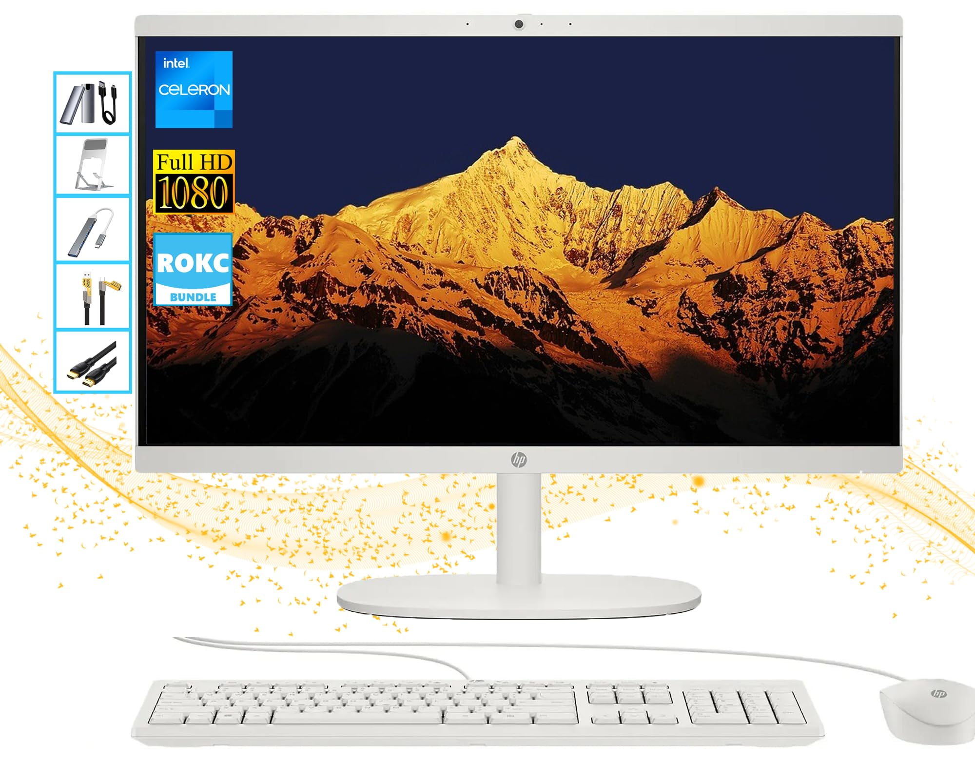 HP AI-Powered AIO Desktop| 21.5" FHD All-in-One Computer|16GB RAM| 2TB ...