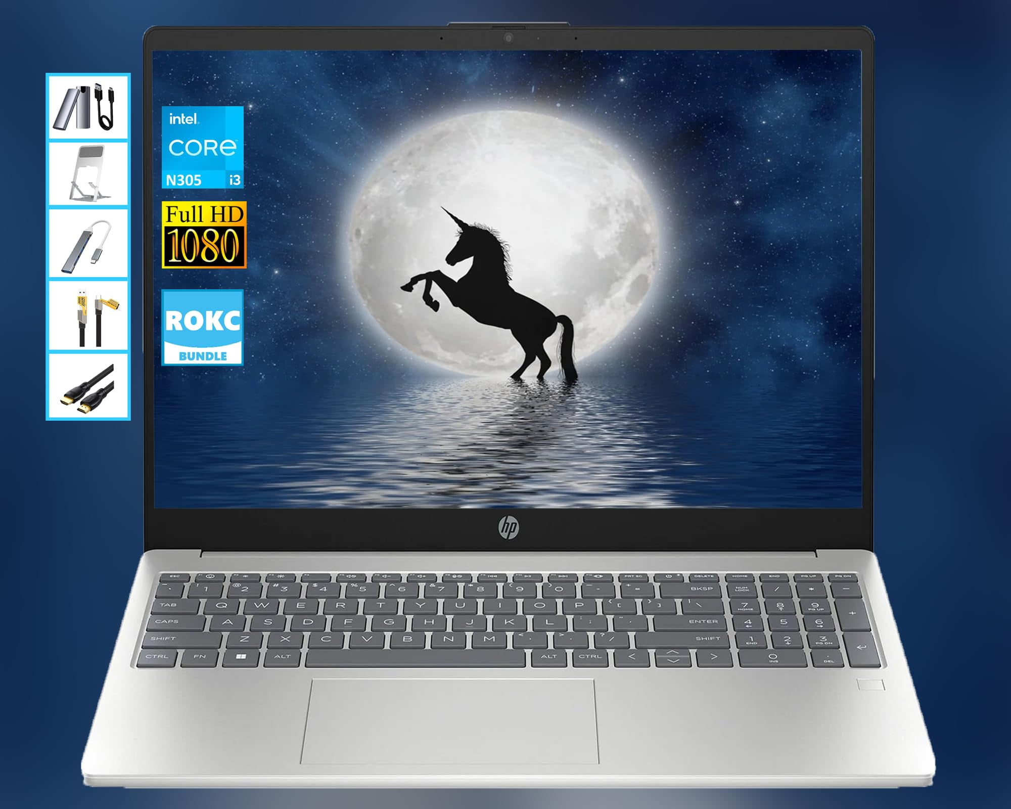 HP AI-Powered Laptop | 15.6" FHD Computer | 16GB RAM | 1TB SSD & 128GB ...