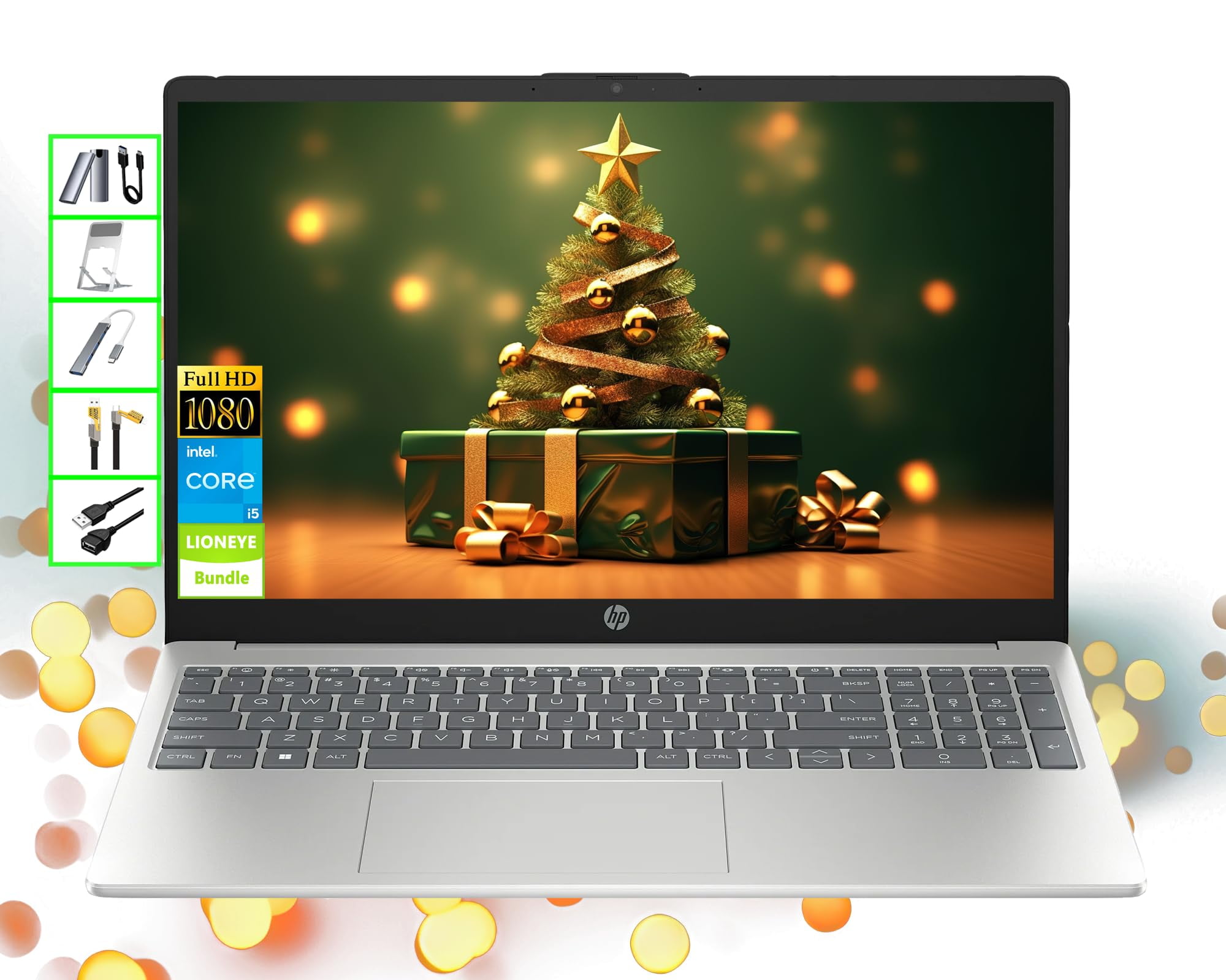 HP AI-Powered Laptop | 15" FHD Computer | 32GB RAM | 1TB SSD & 128GB ...