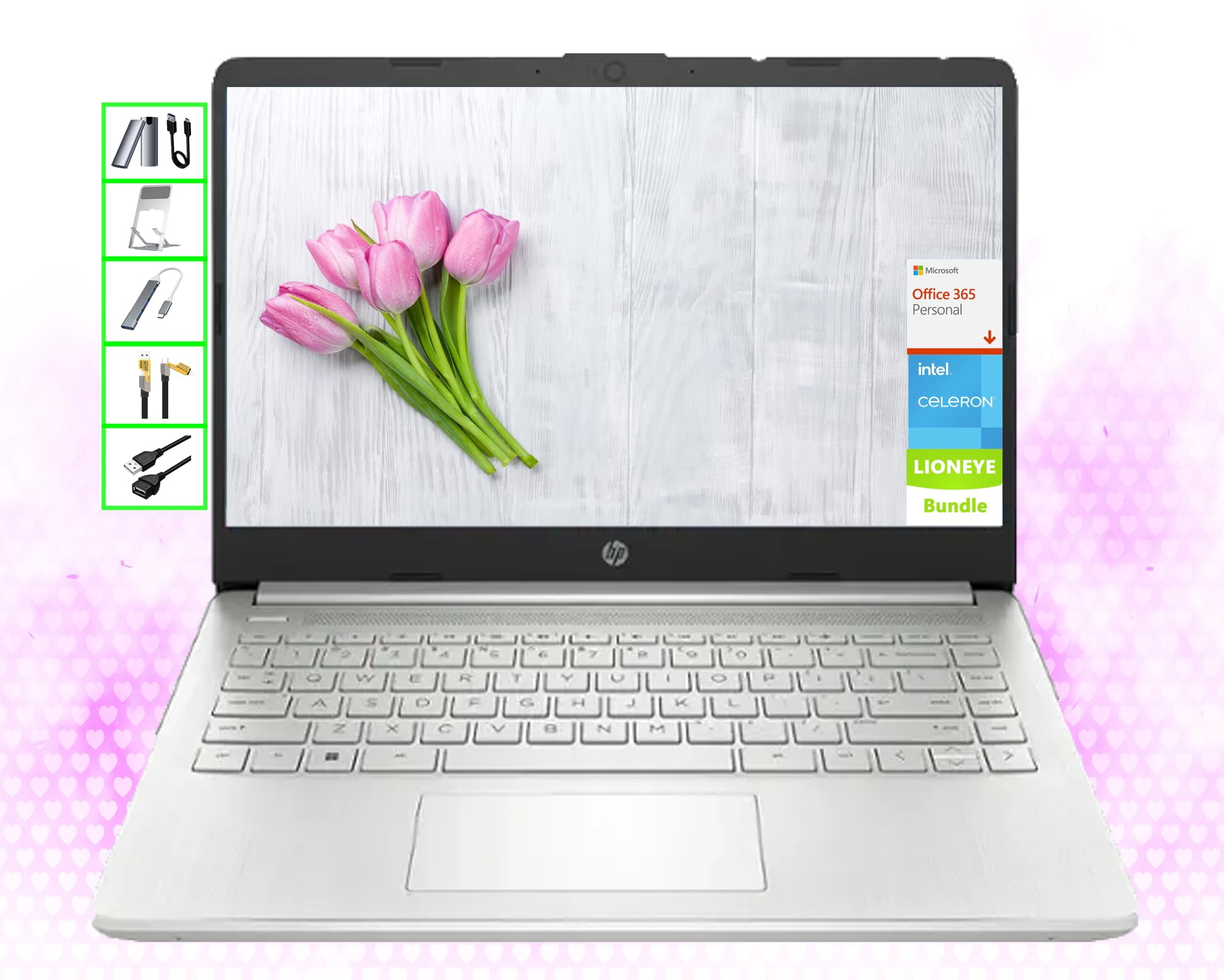 HP AI-Powered Laptop with Microsoft Office and 1TB Cloud Storage Included for 1-Year| 14" HD PC ...