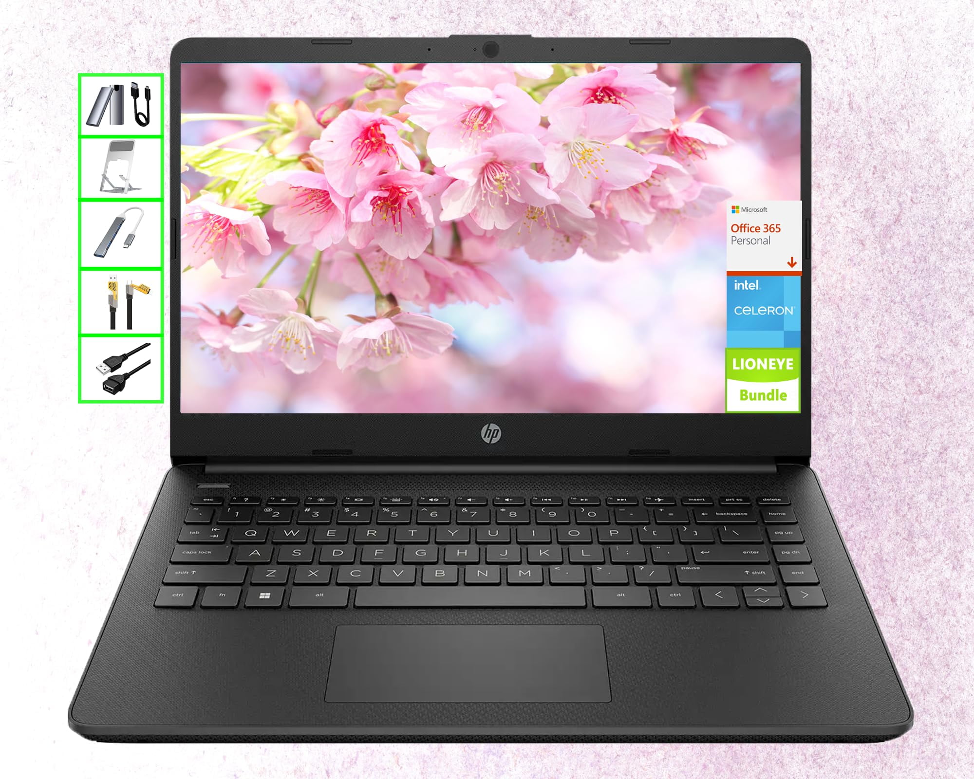 HP AI-Powered Laptop with Microsoft Office and 1TB Cloud Storage Included for 1-Year| 14" HD PC ...