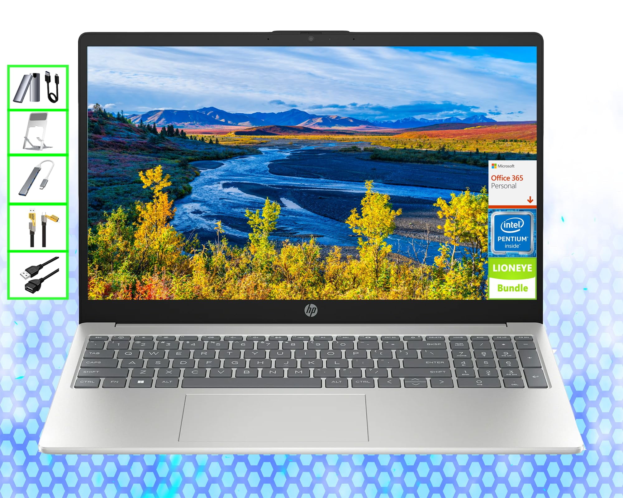 HP AI-Powered Laptop with Microsoft Office and 1TB Cloud Storage ...