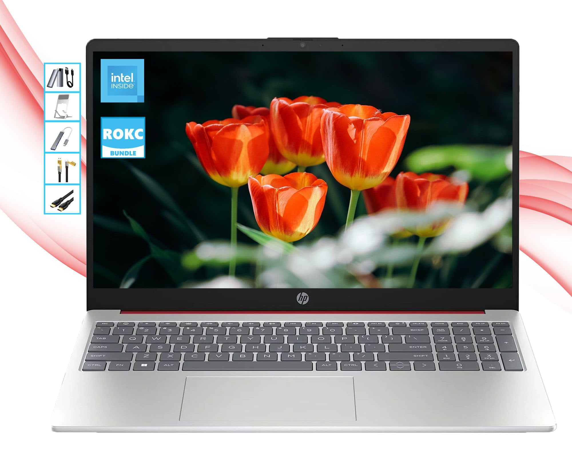 HP AI-Powered Windows 11 Laptop (15.6" HD Screen) with Microsoft Office ...