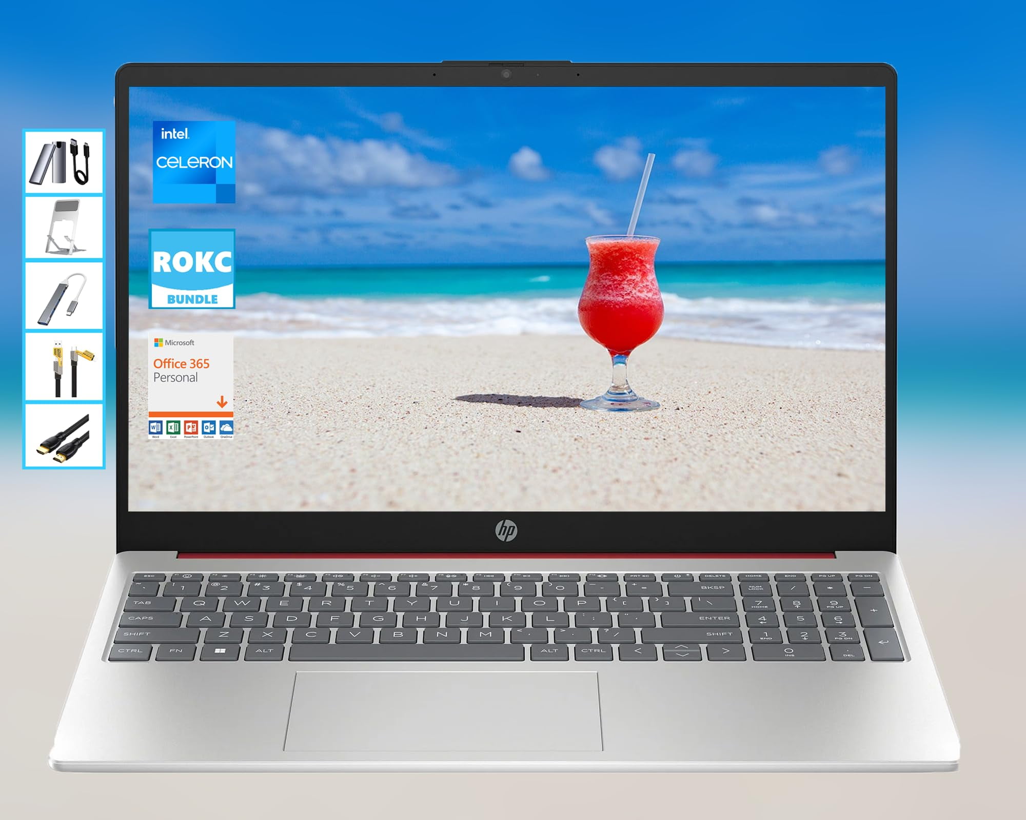 HP AI-Powered Windows 11 Laptop (15.6" HD Screen) with Microsoft Office ...