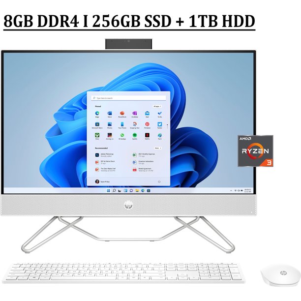 HP AIO 24 All-in-One Business Desktop Computer 23.8" FHD IPS Anti-glare ...