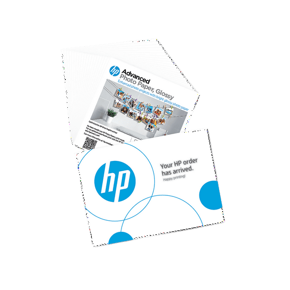HP Advanced Photo Paper, Glossy, 65 lb, 5 x 5 in. (127 x 127 mm), 20 ...