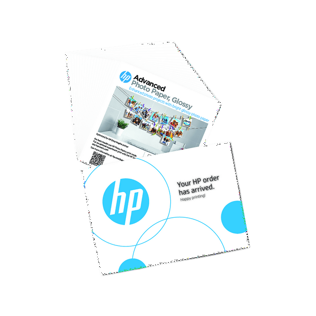 HP Advanced Photo Paper, Glossy, 65 lb, 5 x 5 in. (127 x 127 mm), 20 ...